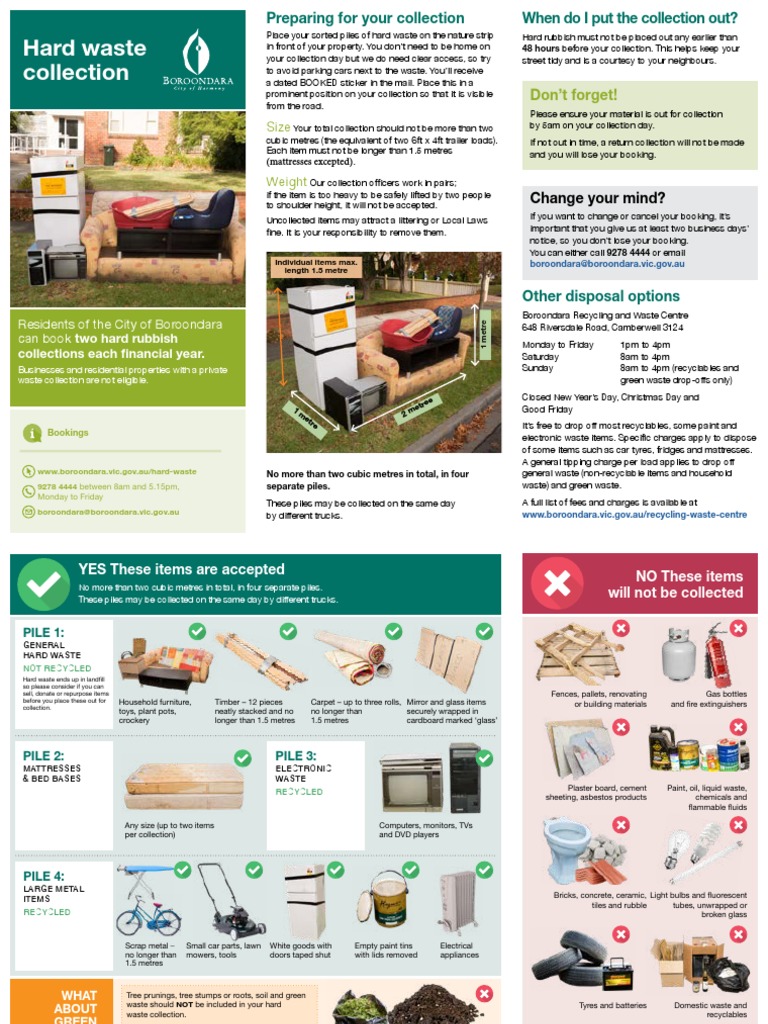 Boroondara Hard Rubbish Collection Guide | PDF