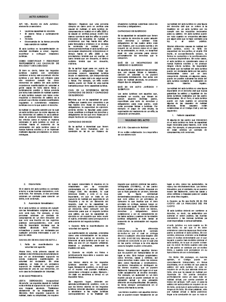 Nulidad Del Acto Juridico | PDF | Nulo (ley) | Divorcio