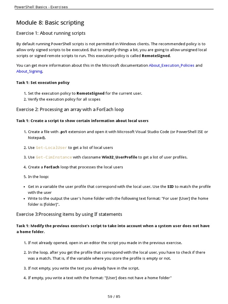 Lab 8. Basic Scripting | PDF