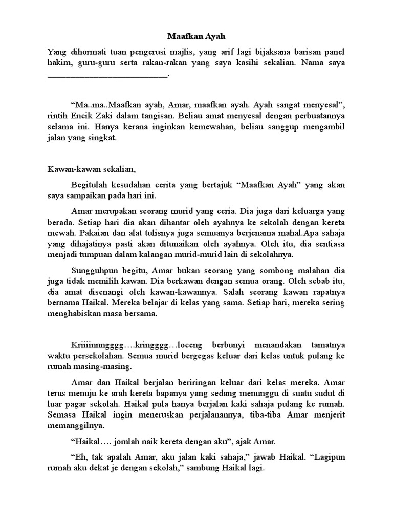 Teks Cerita Rasuah Tahap 2 | PDF | Puisi