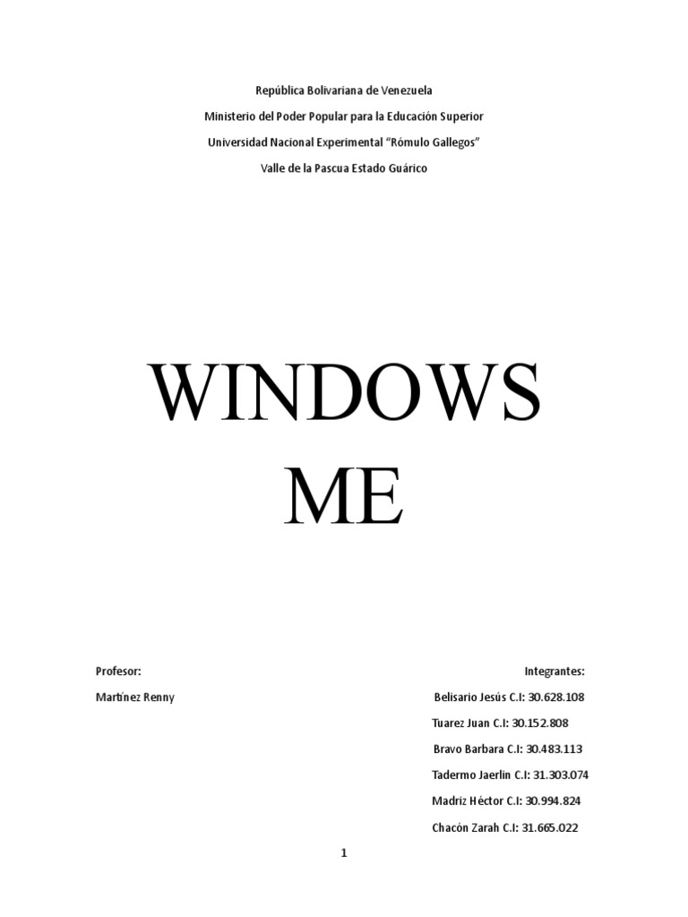 Windows Me | PDF | Microsoft Windows | Windows 2000 Windows Me | PDF | Microsoft Windows | Windows 2000