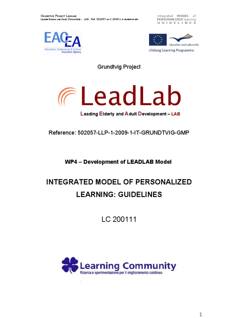 LeadLab Model Guidelines | PDF | Adult Education | Competence (Human ...