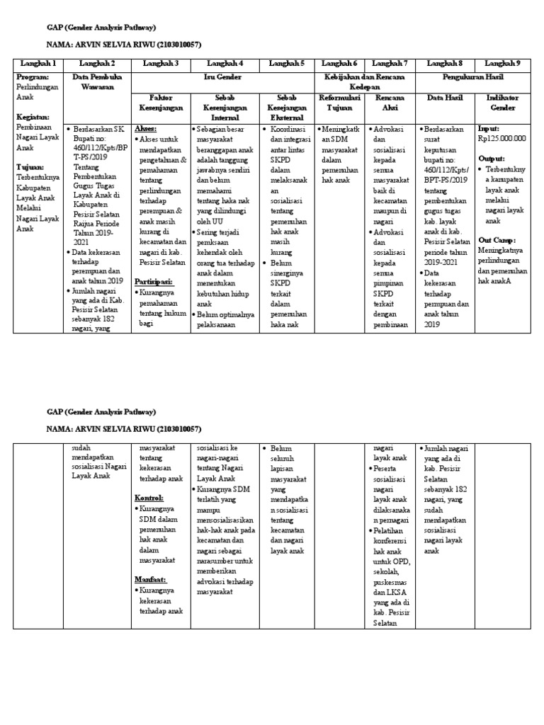 GAP (Gender Analysis Pathway) 4B | PDF