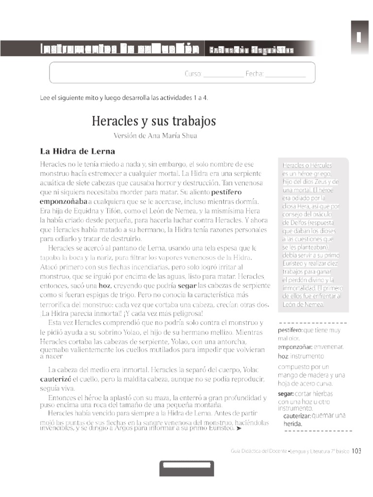 Heracles y Sus Trabajos | PDF