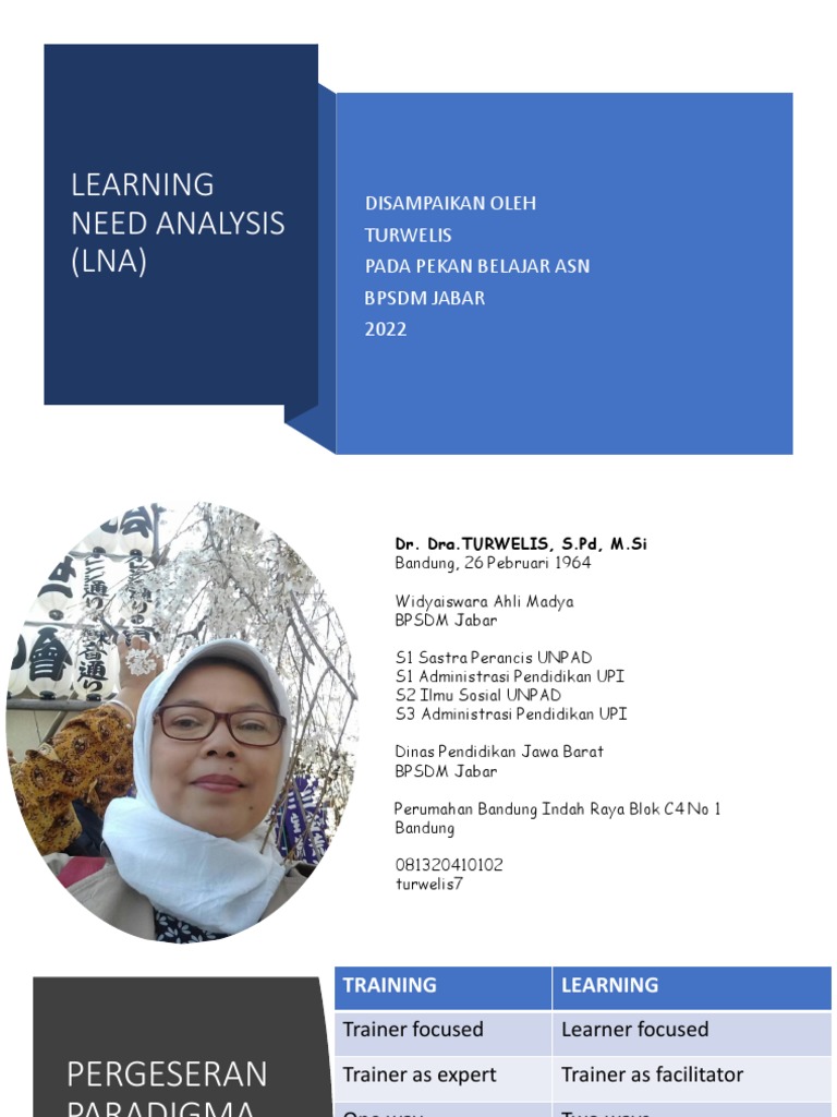 Learning Need Analysis (Lna) | PDF