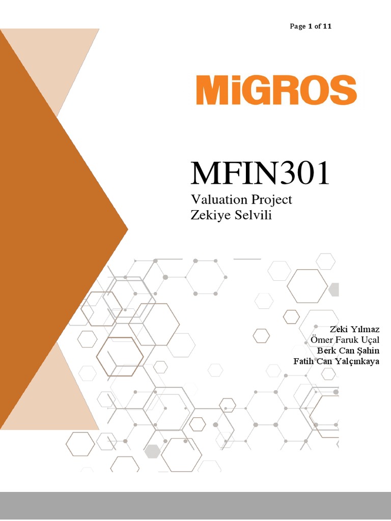Migros Valuation Project | PDF | Cost Of Capital | Depreciation