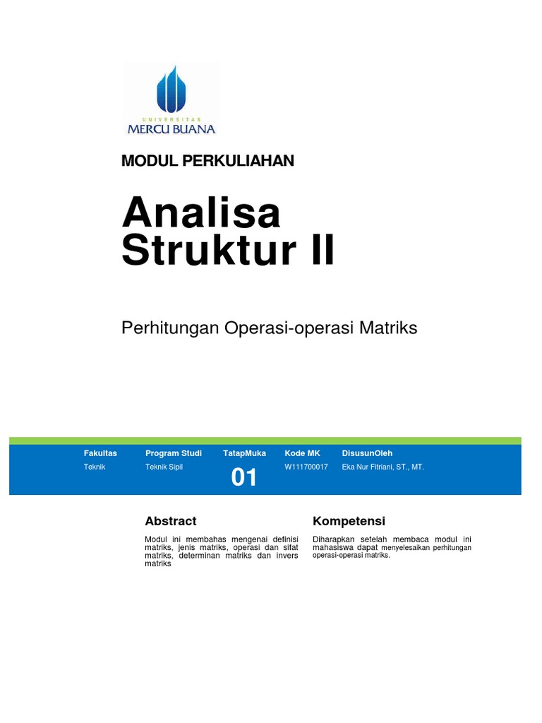 Analisa Struktur 2 Modul 2 Pdf 