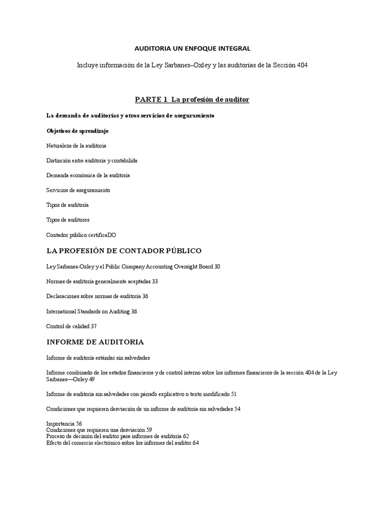 Auditoria Un Enfoque Integral Pdf