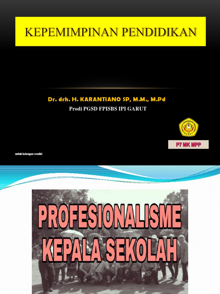 P7 MK MPP Kepemimpinan Pendidikan | PDF