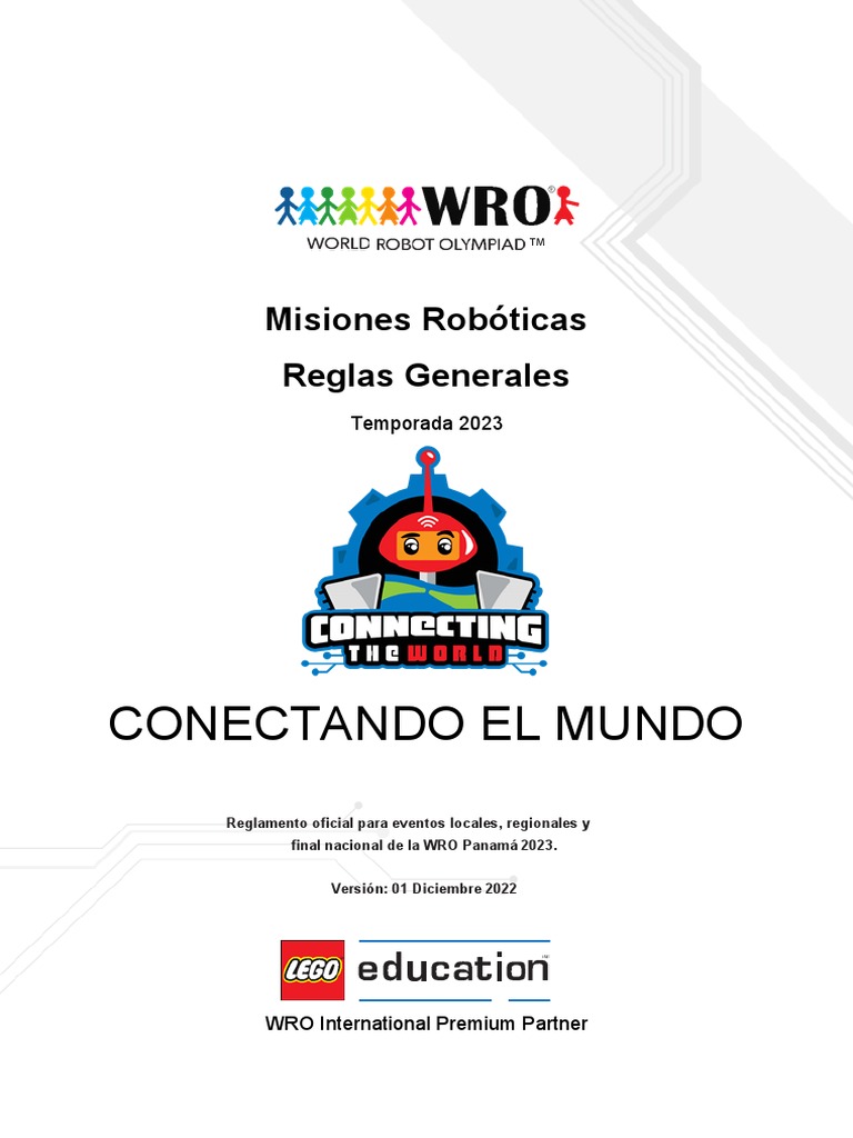 Misiones Roboticas - Reglas Generales de WRO 2023 - PANAMA | PDF