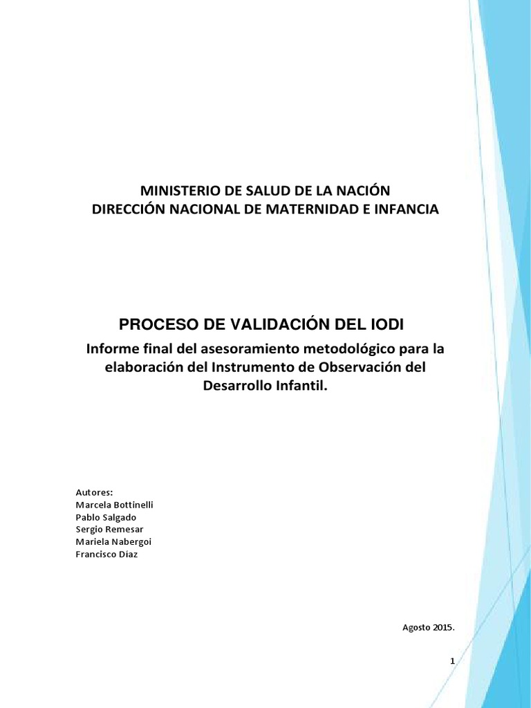 Proceso de Validacion Del IODI | PDF | Estadísticas | Validez ...