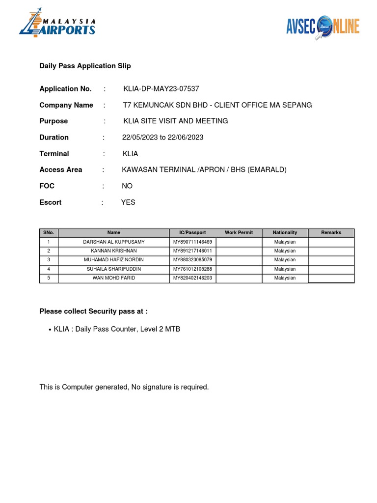 Daily Pass Slip 22052023150747358 | PDF