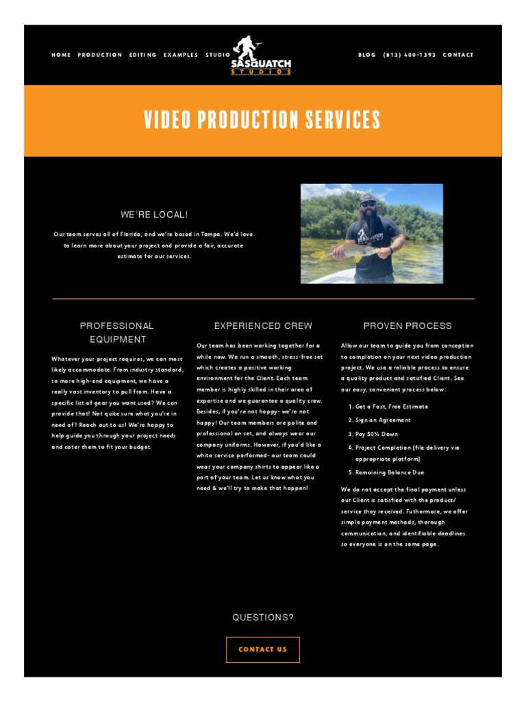 Professional Video Editing Services in Tampa - Sasquatch Studios | PDF