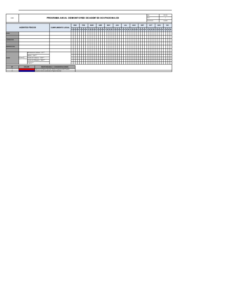 SSO-F-029 - Programa Anual de Monitoreo Ocupacional | PDF