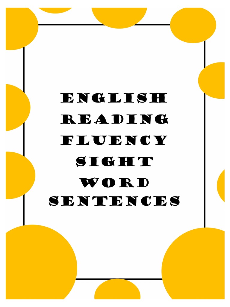 Sight Words Fluency | PDF