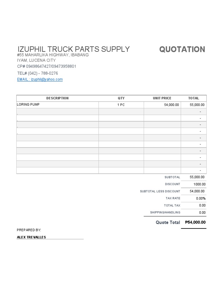 Izuphil Truck Parts Supply | PDF