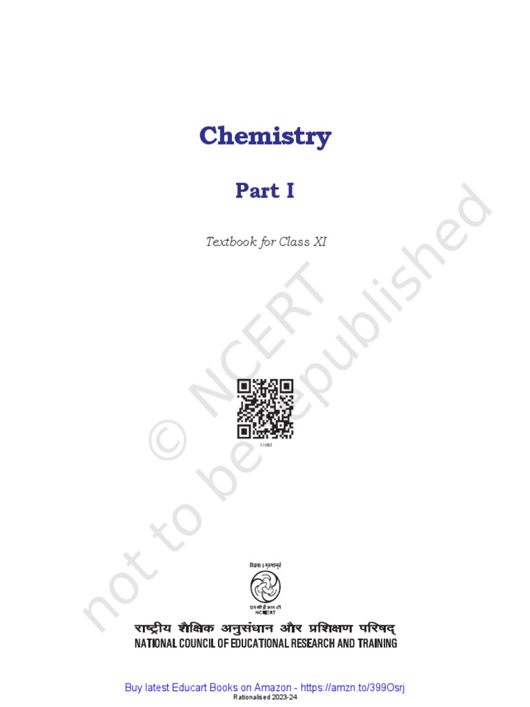 NCERT Class 11 Chemistry Book (Part I) | PDF