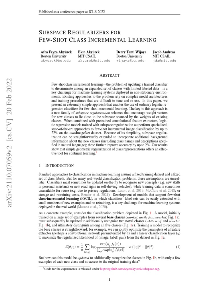 Few-Shot Incremental Learning | PDF | Statistical Classification | Machine Learning
