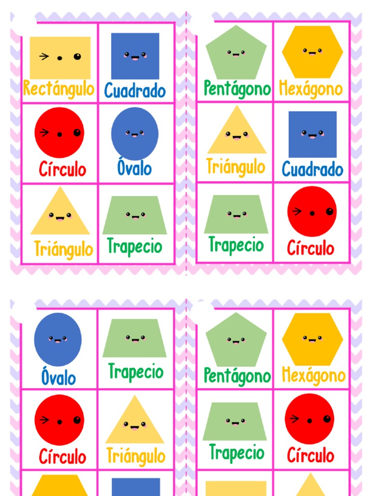 Lotería de Figuras Geométricas | PDF