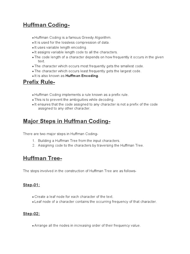 Huffman Tree | Download Free PDF | Code | Theoretical Computer Science