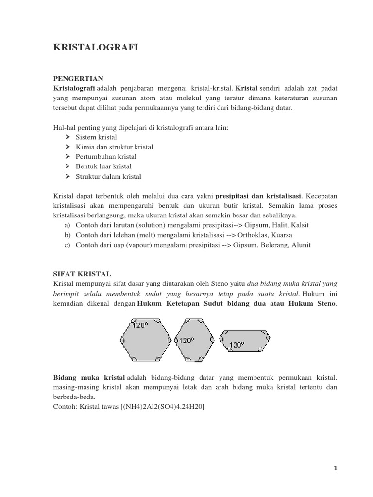 Materi Kristalografi 2 | PDF