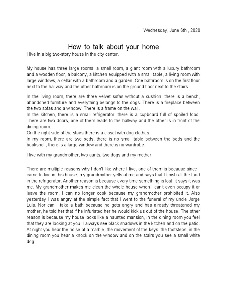 Describing Your Home | PDF