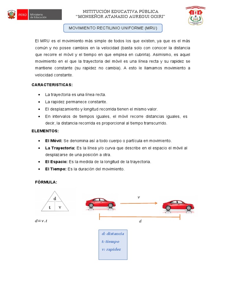 Ficha Practica - Mru | PDF