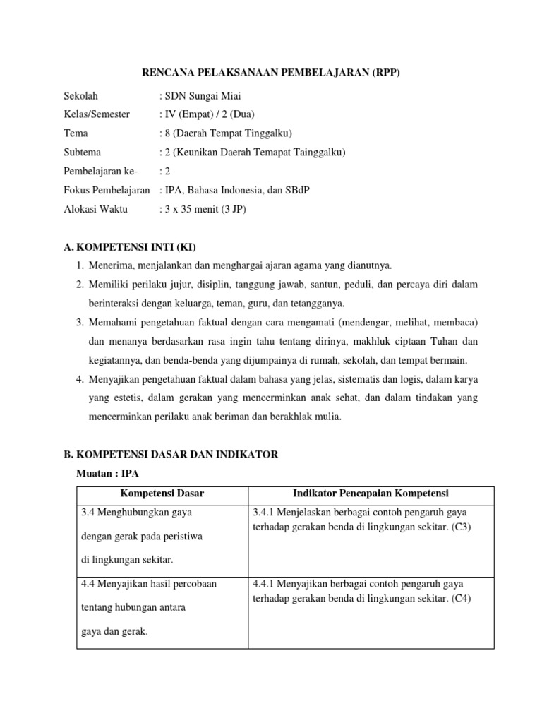 KELOMPOK 1 - RPP DARING MODEL PEMBELAJARAN PjBL | PDF