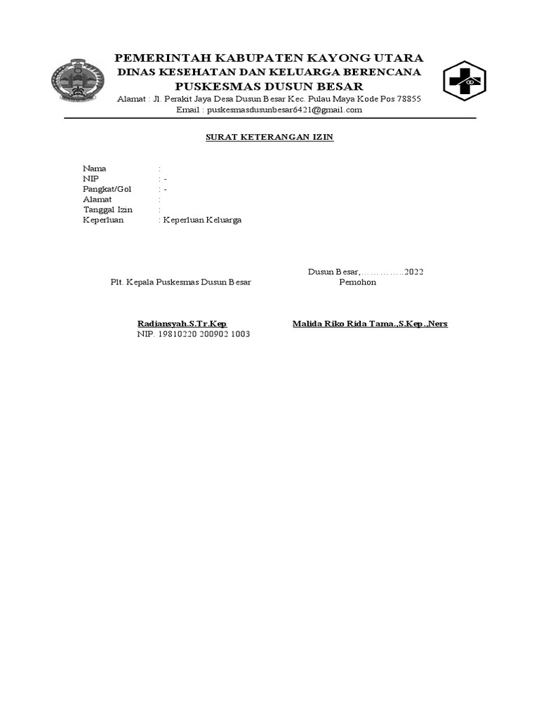 SURAT IJIN KERJA | PDF