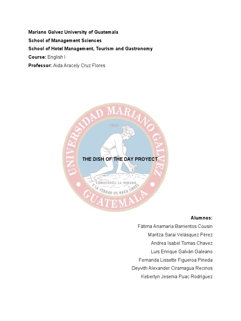 The Dish of The Day Proyect | PDF