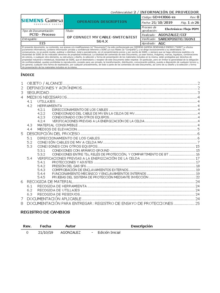 11.-Gd443066-0 Op Connect MV Cable-switc&Test Sg4.x | PDF | Relé | Tornillo