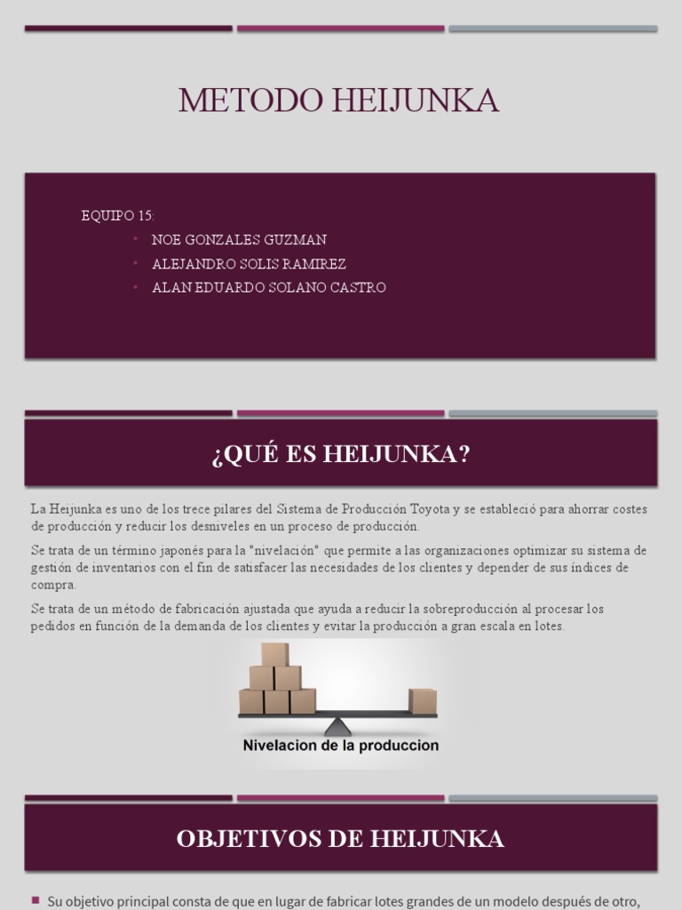 Metodo Heijunka | PDF | Inventario | Negocios económicos