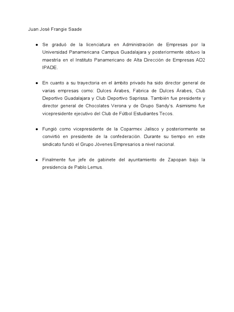 Juan José Frangie Saade | PDF