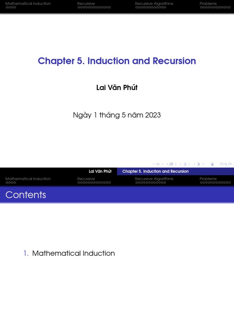 Chapter 5 Induction And Recursion Pdf Recursion Algorithms