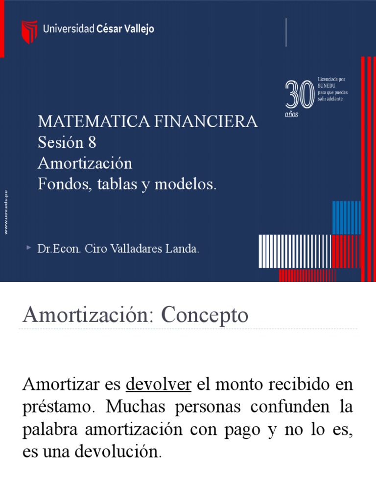 Sesion 08 Matefin Amortización y Fondos, Tablas Modelos 2023-01 | PDF