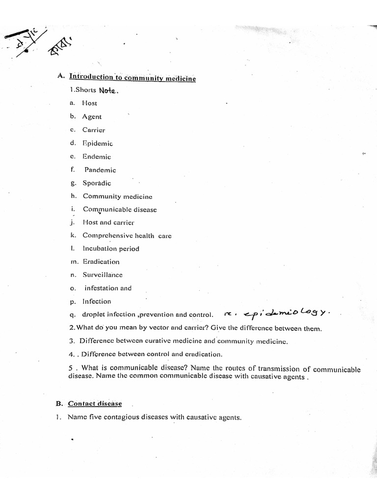 Community Medicine & Health Management MATS 3rd Year | PDF