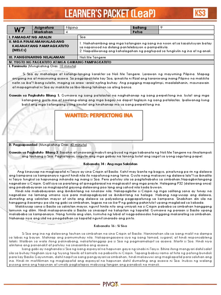 Q4 Filipino 9 Week7 | PDF
