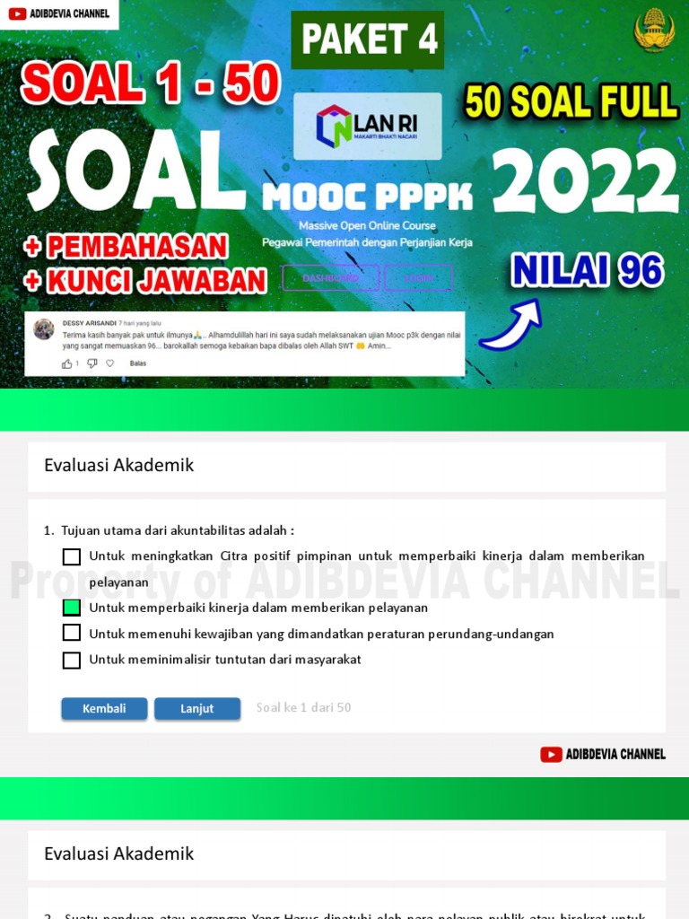 Soal Mooc Semua Paket | PDF