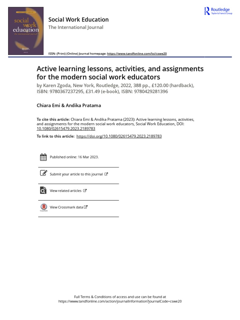 Active Learning Lessons Activities and Assignments For The Modern ...