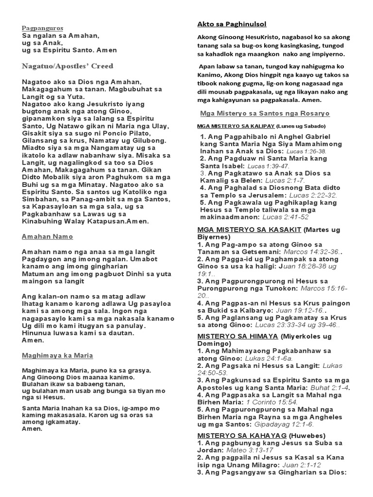 Basic Prayers | PDF