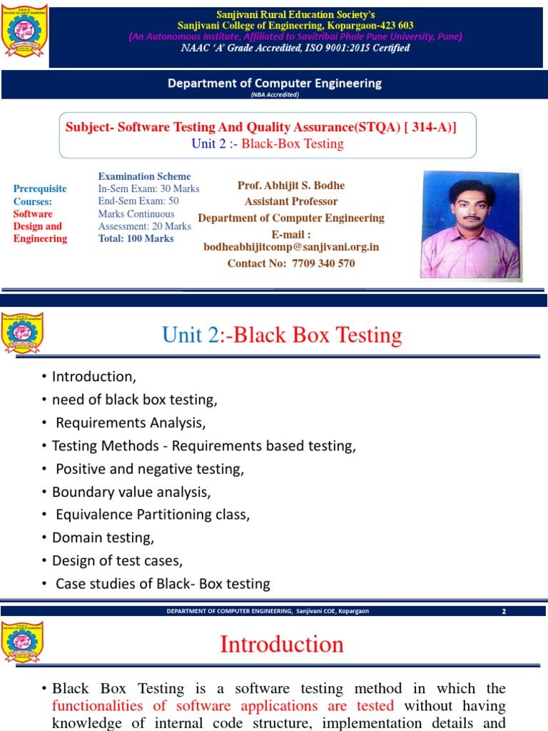 Black-Box Testing in Software QA | PDF
