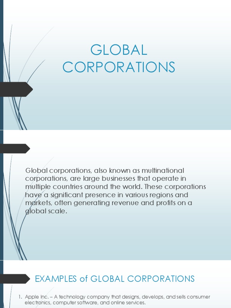 Examples of Global Corporations | PDF