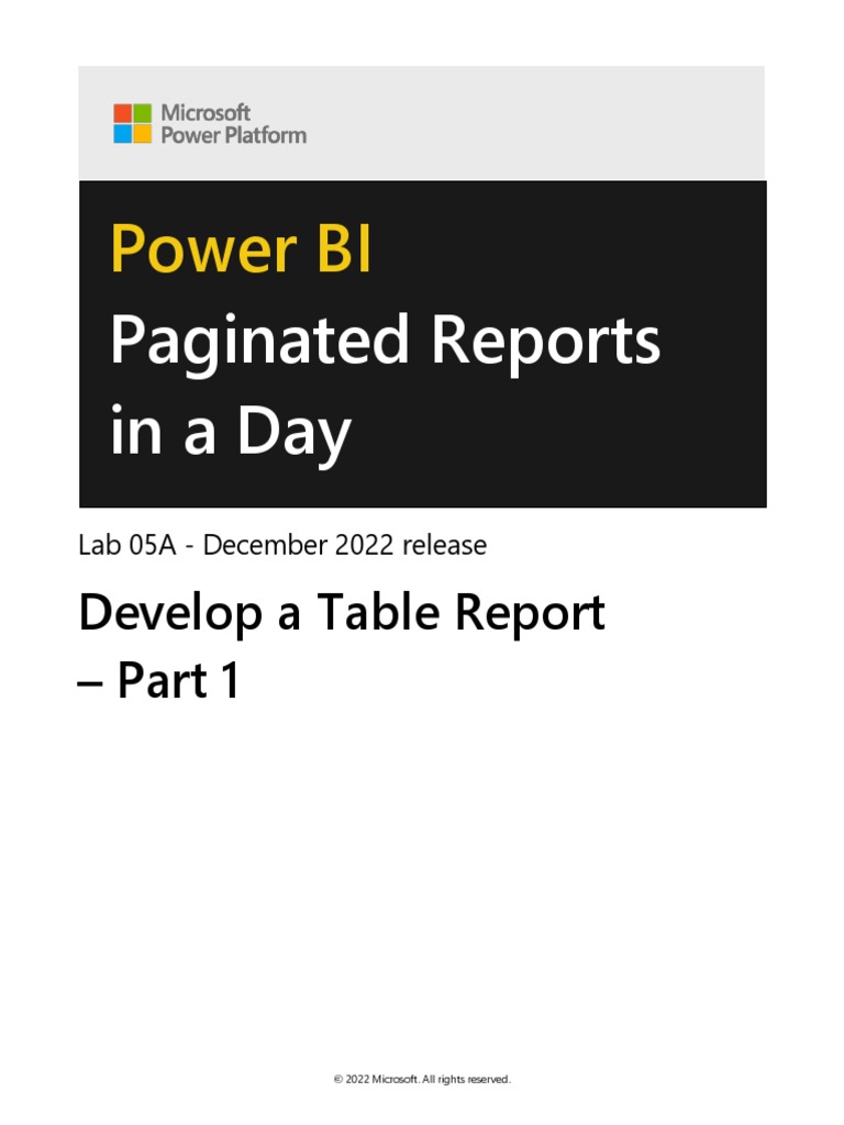 PowerBIPRIAD Lab05A | PDF | Software | Microsoft
