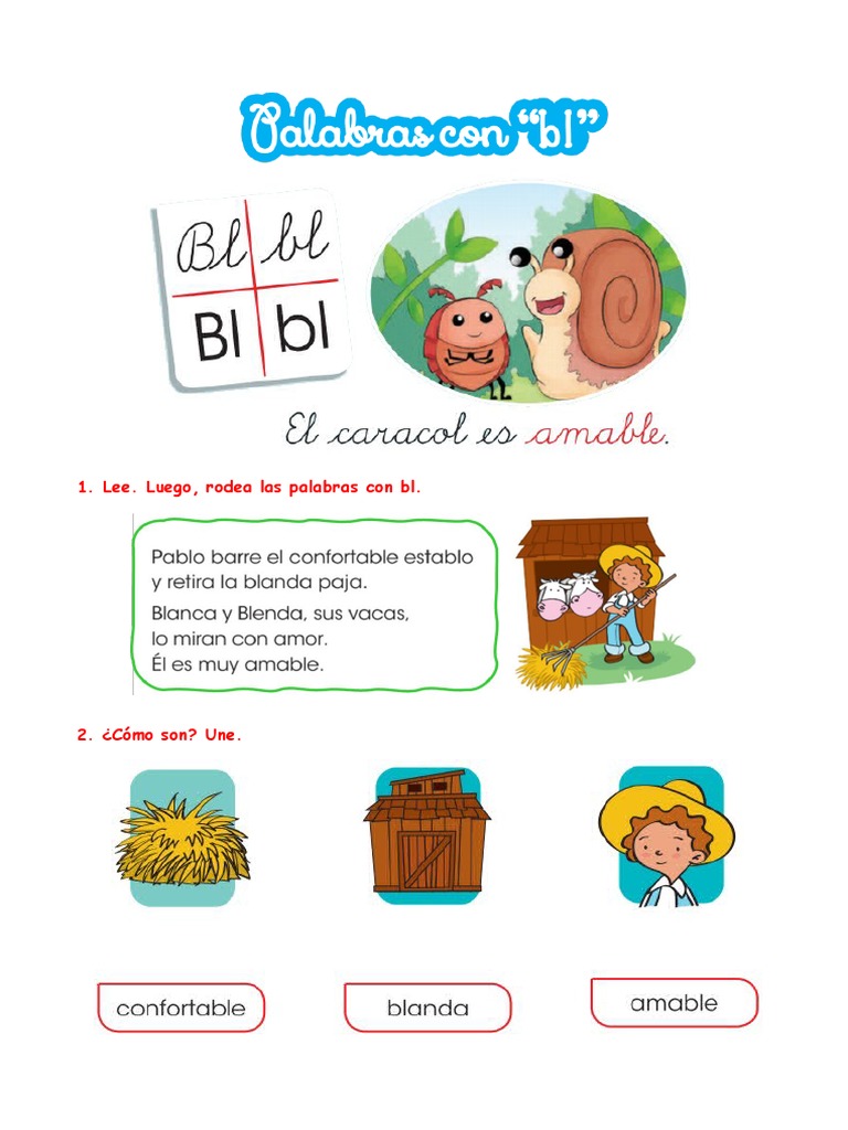 2. Palabras con BL | PDF