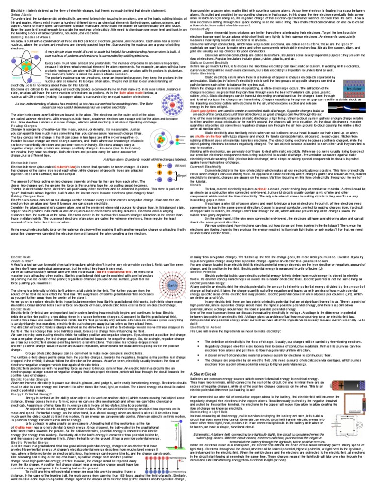Understanding Electric Patterns in Atoms | PDF
