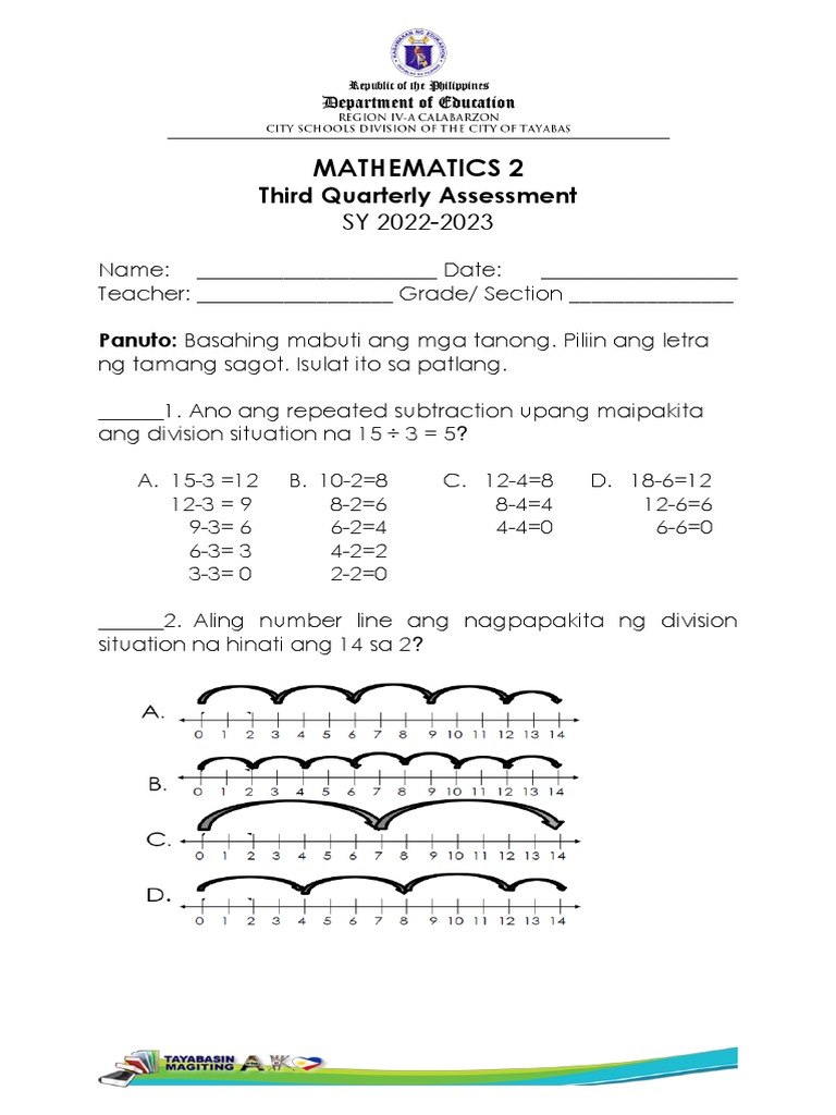 Mathematics Grade 2 Q3 F | PDF