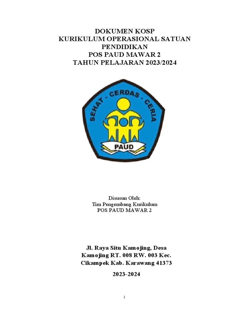 Contoh Kosp Paud Mawar 2 | PDF