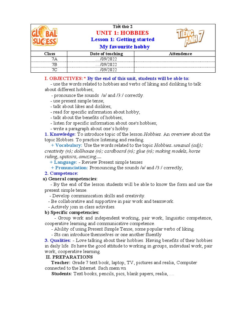 Unit 1 - Lesson 1 - Getting Started | Download Free PDF | Vocabulary | Linguistics