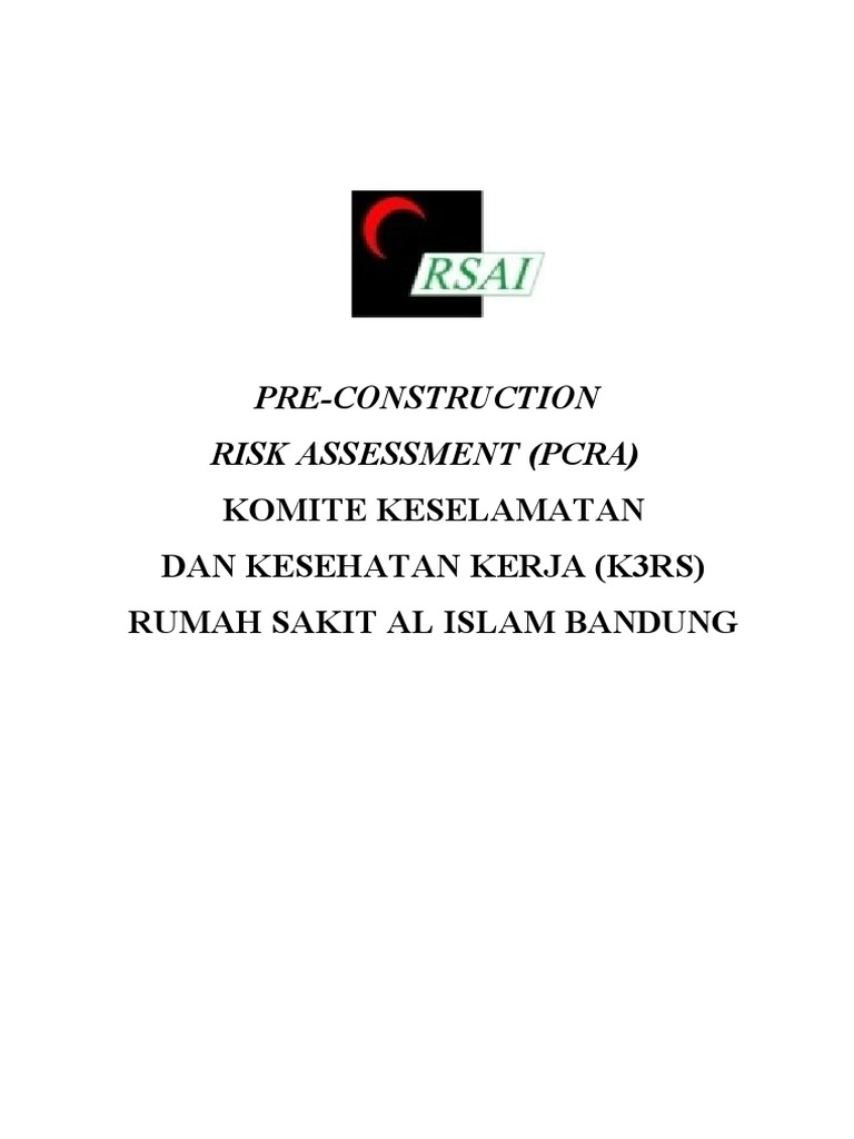 Pre-Construction Risk Assessment (PCRA) Formulir | PDF