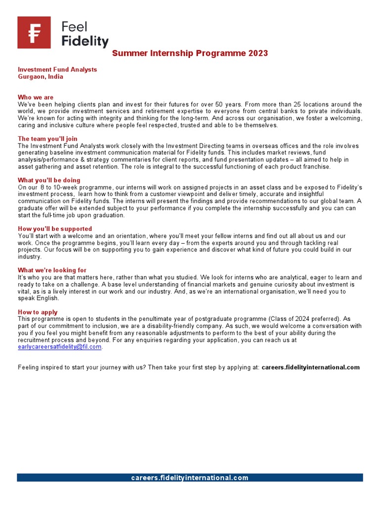 JD - IN IMO IFA Summer Internship Programme 2023 | PDF